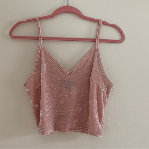 Forever 21 | Tops | Crushed Pink Velvet Cropped Tank | Poshmark